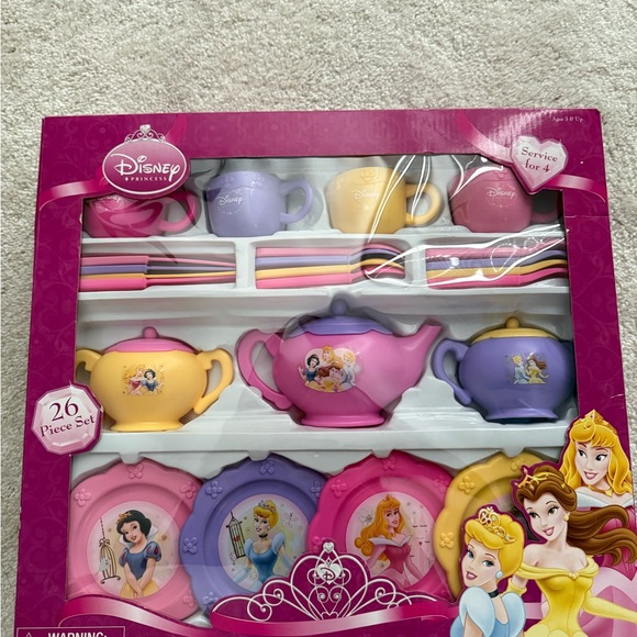 Disney | Toys | Disney Princess Tea Set For Kids Pink Purple Yellow ...